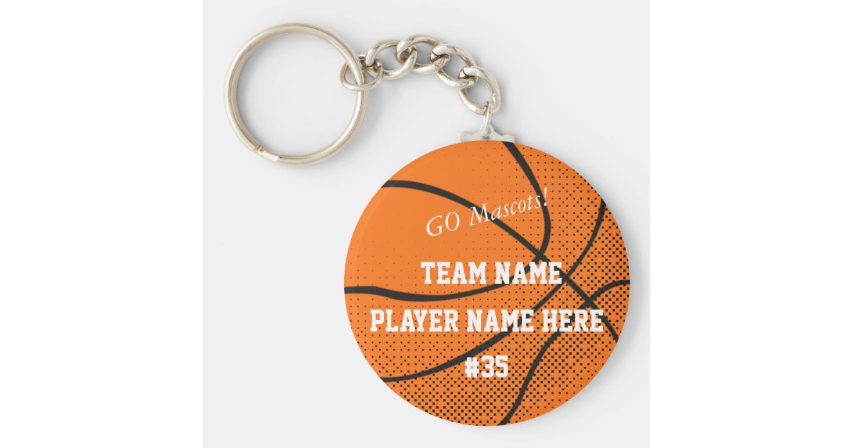 Customizable Basketball Team Keychain | Zazzle.com
