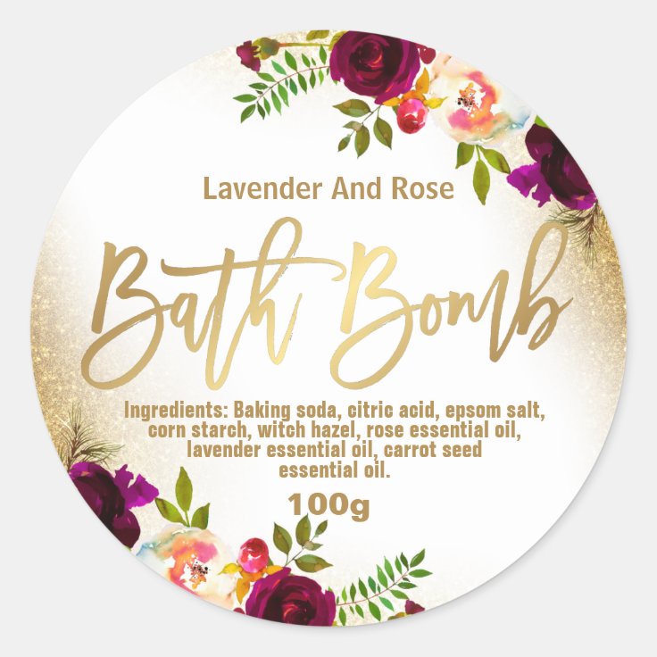Customizable Bath Bomb Label | Zazzle