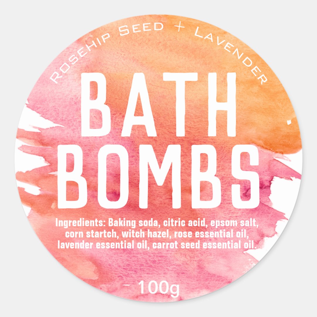 Customizable Bath Bomb Label | Zazzle