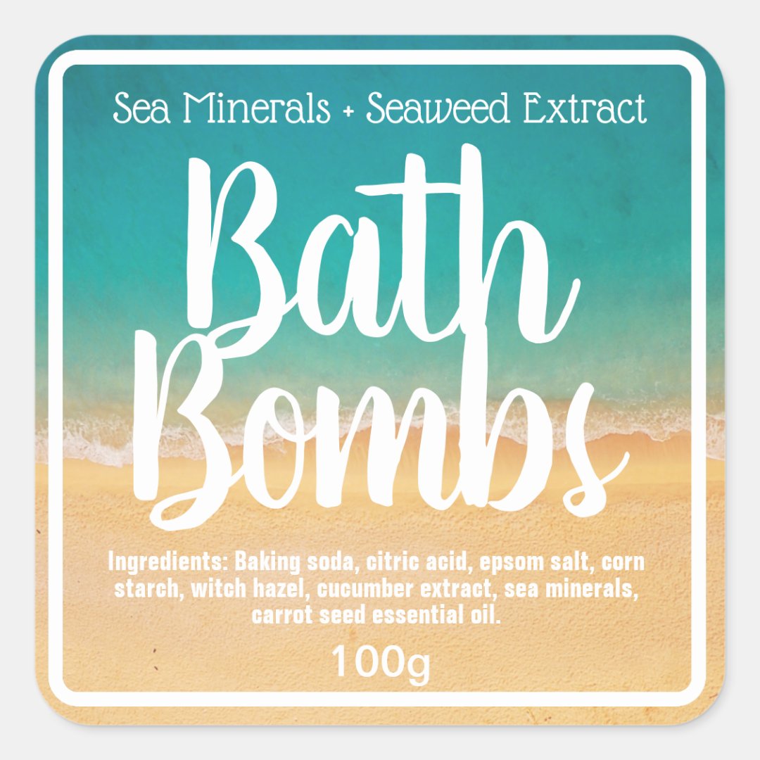 Customizable Bath Bomb Label | Zazzle