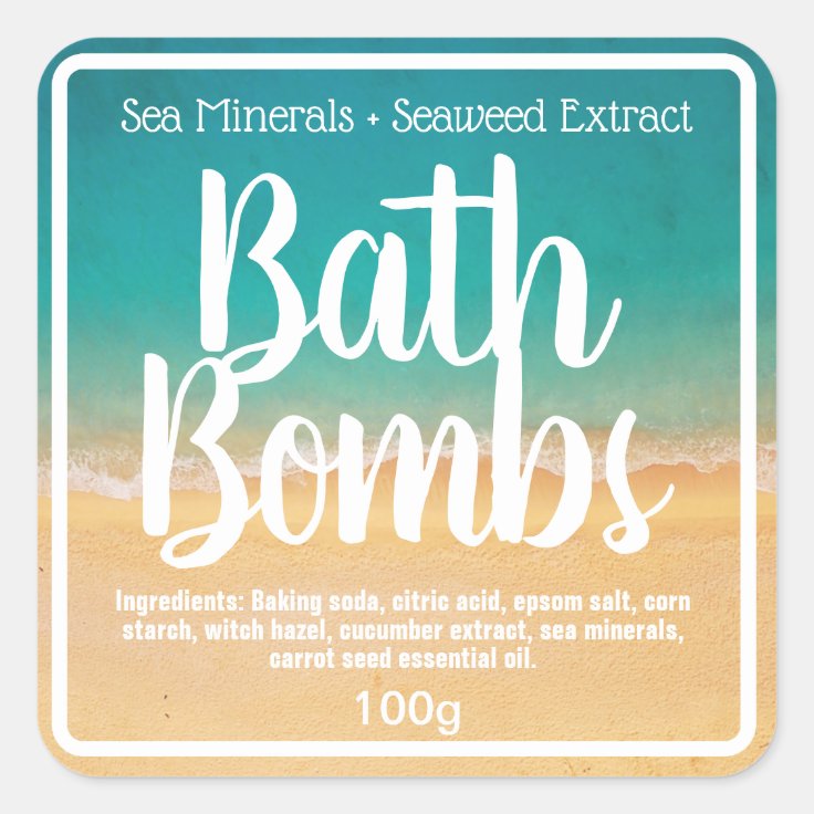Customizable Bath Bomb Label | Zazzle