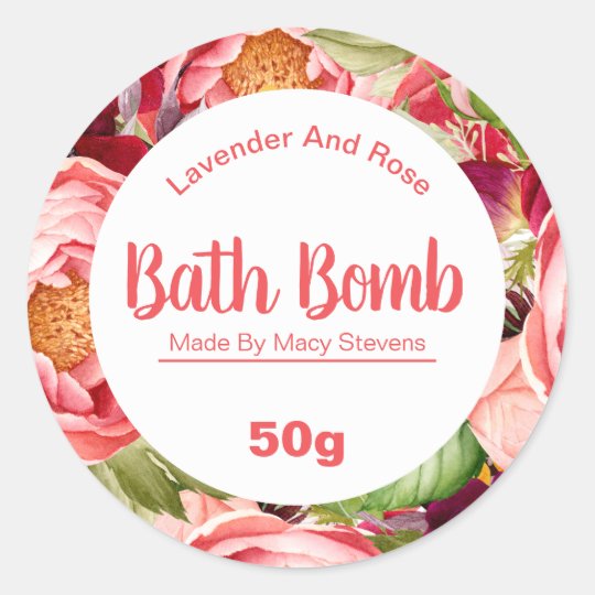 Customizable Bath Bomb Label | Zazzle.com