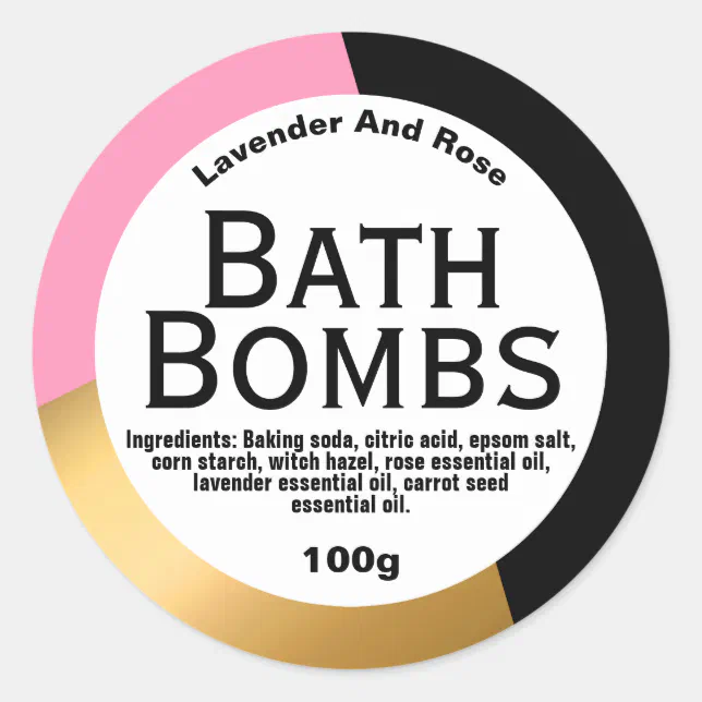 Customizable Bath Bomb Label | Zazzle