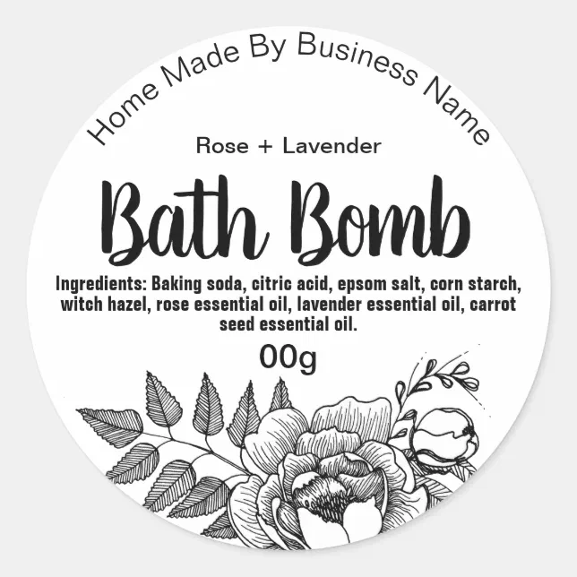 Customizable Bath Bomb Label | Zazzle