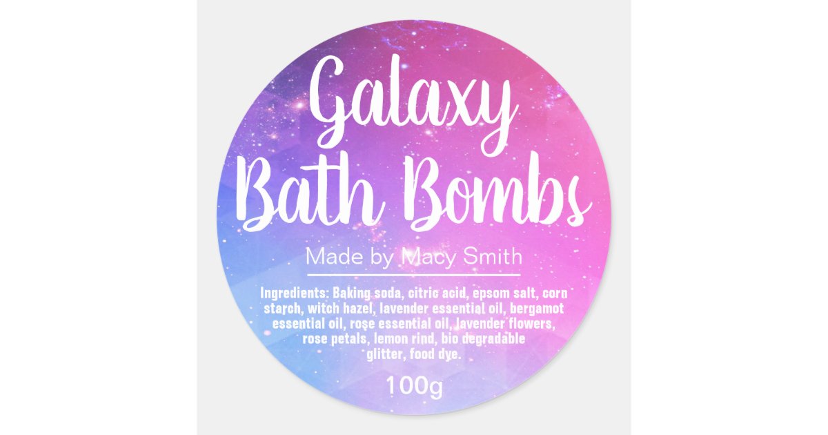 Customizable Bath Bomb Label | Zazzle