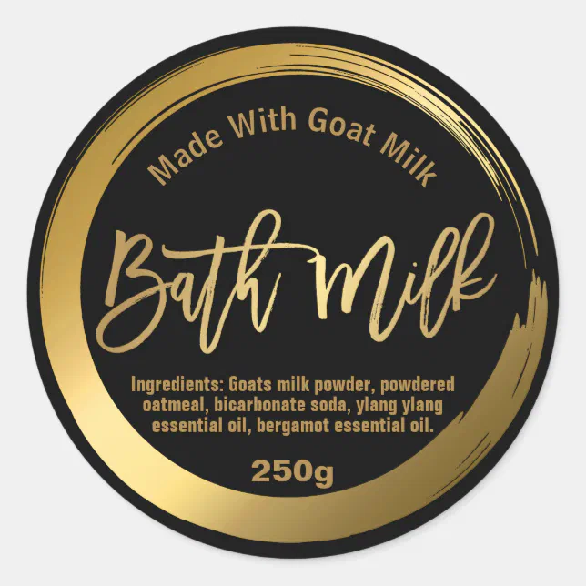 Customizable Bath Milk Label Zazzle