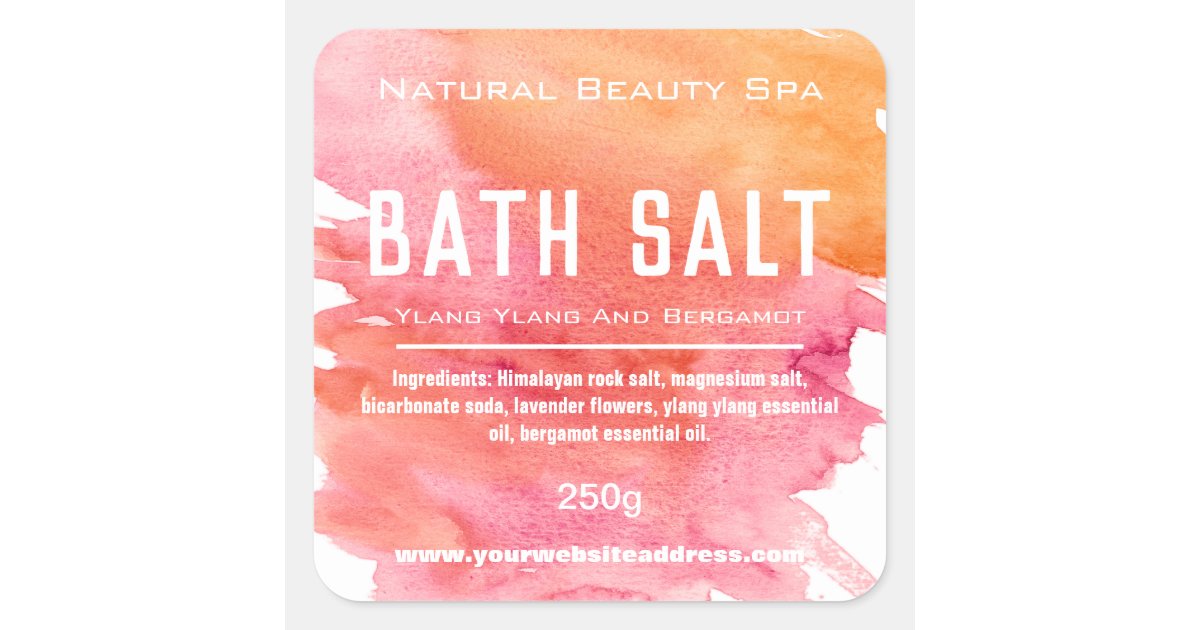 Customizable Bath Salt Label | Zazzle