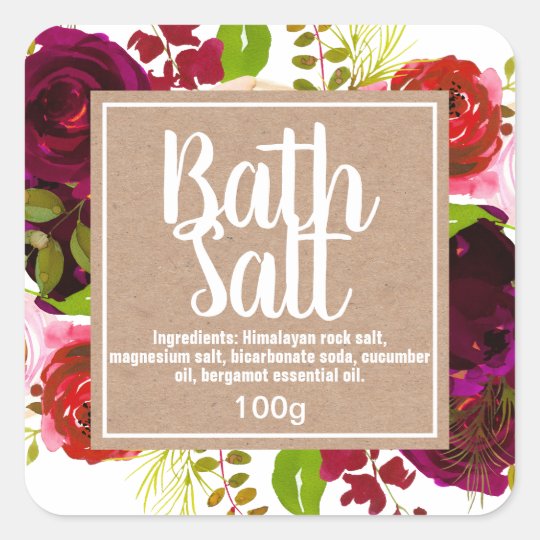 Customizable Bath Salt Label | Zazzle.com