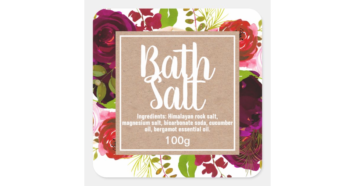 Customizable Bath Salt Label | Zazzle