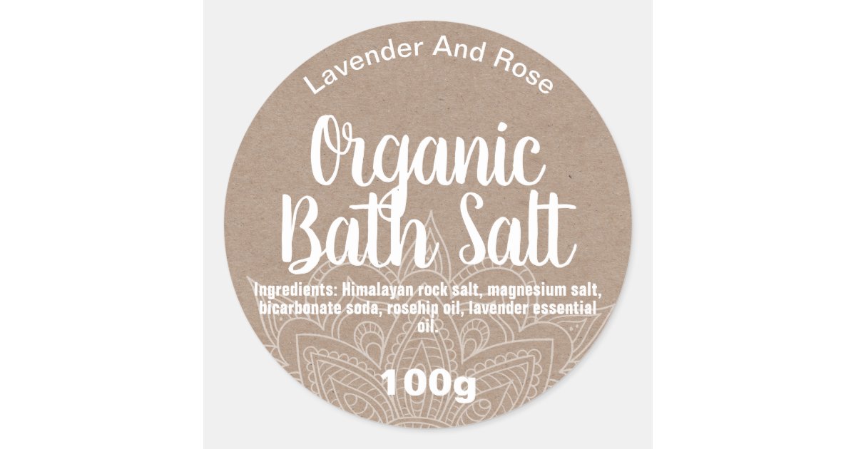 Customizable Bath Salt Label | Zazzle