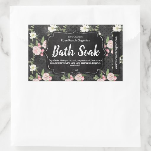 Customizable Bath Soak Label Handmade Business | Zazzle