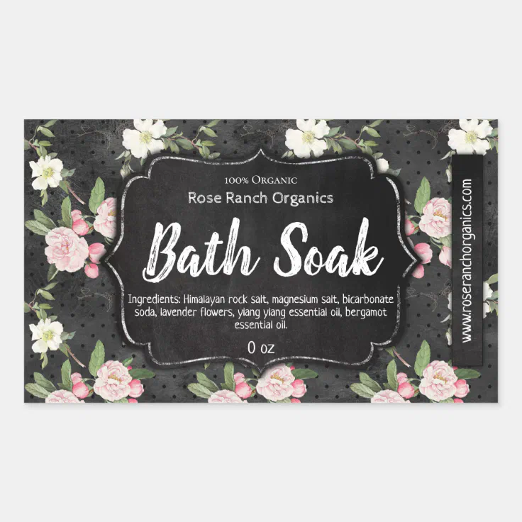 Customizable Bath Soak Label Handmade Business | Zazzle