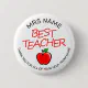 Customizable Best Teacher Button Badge | Zazzle