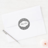 Customizable Black & White Chevron Sticker Label | Zazzle