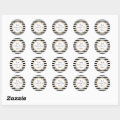 Customizable Black & White Striped Border Stickers | Zazzle