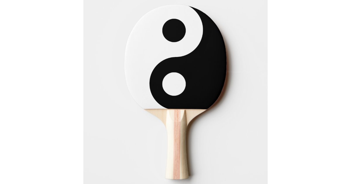 Customizable Black Yin Yang Symbol Ping Pong Paddle | Zazzle