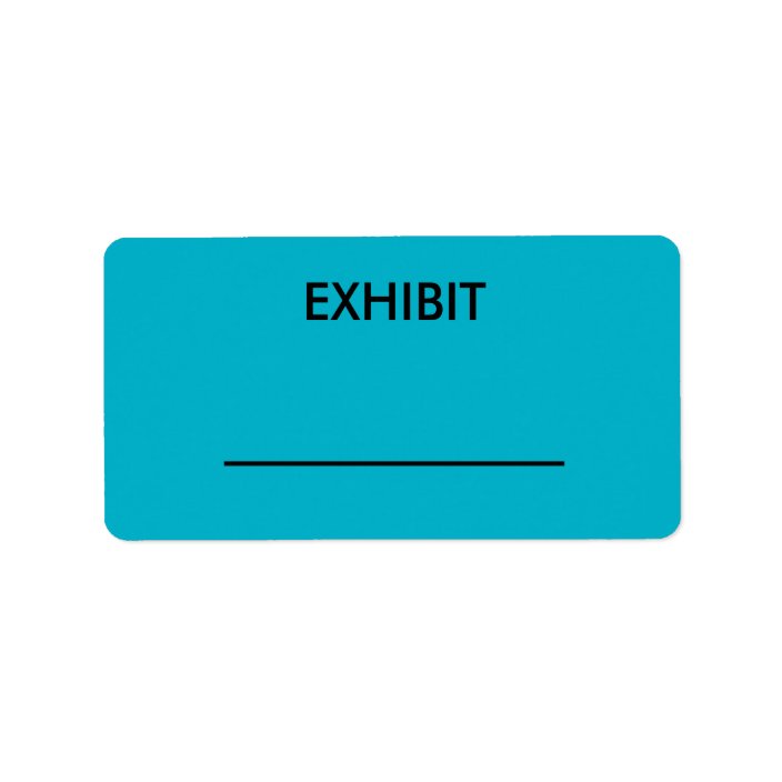 Customizable blue court reporter exhibit stickers | Zazzle.com