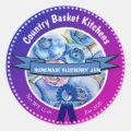 Customizable Blueberry Jam Round Sticker | Zazzle