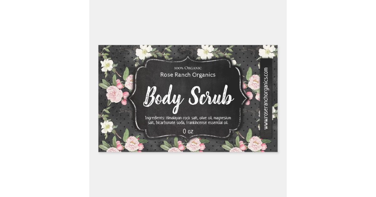 Customizable Body Scrub Label Handmade Business | Zazzle