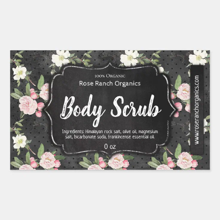 Customizable Body Scrub Label Handmade Business | Zazzle