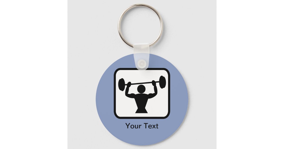 Customizable Bodybuilder / Weightlifter Logo Keychain | Zazzle