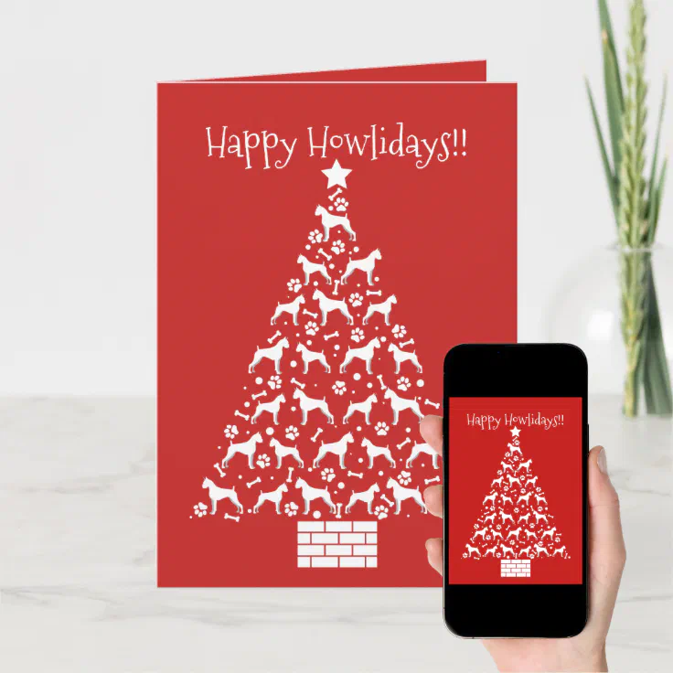 Customizable Boxer Holiday Card | Zazzle