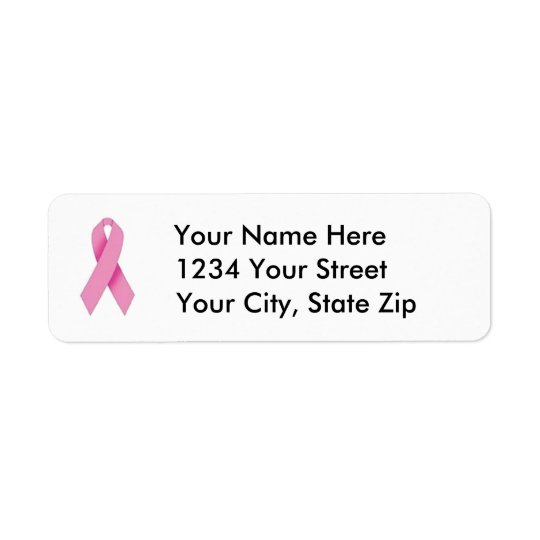 Customizable Breast Cancer Awareness Address Label | Zazzle.com