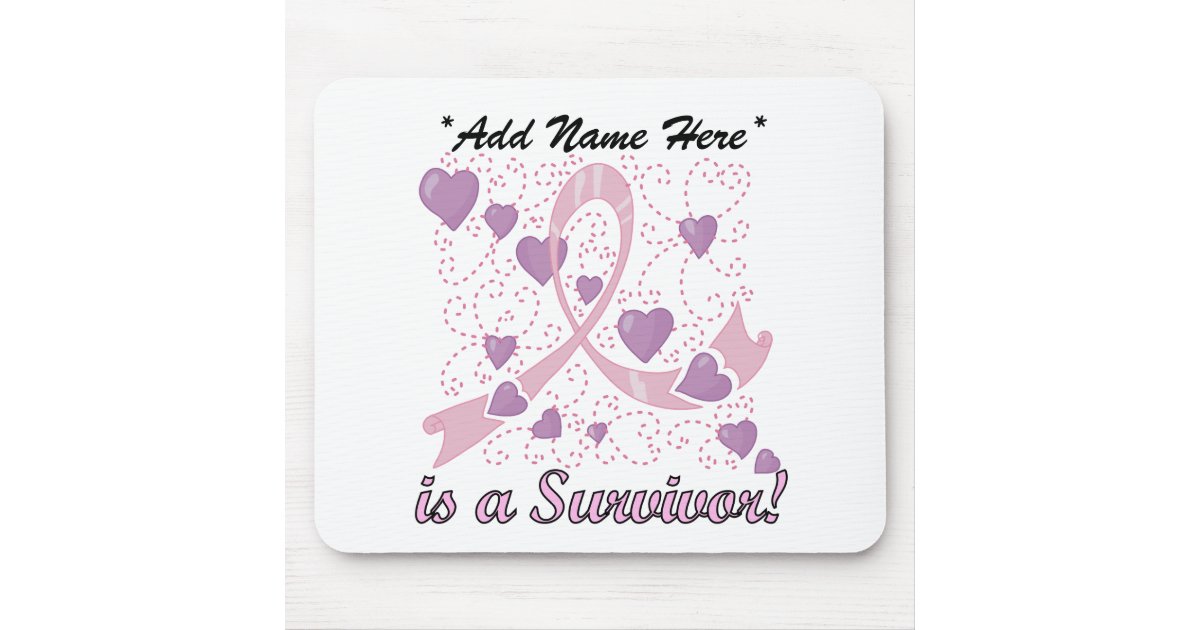 Customizable Breast Cancer Survivor Mousepad | Zazzle