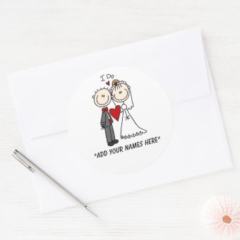 Customizable Bride and Groom Stickers | Zazzle
