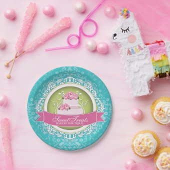 Customizable Cake Bakery Paper Plates | Zazzle