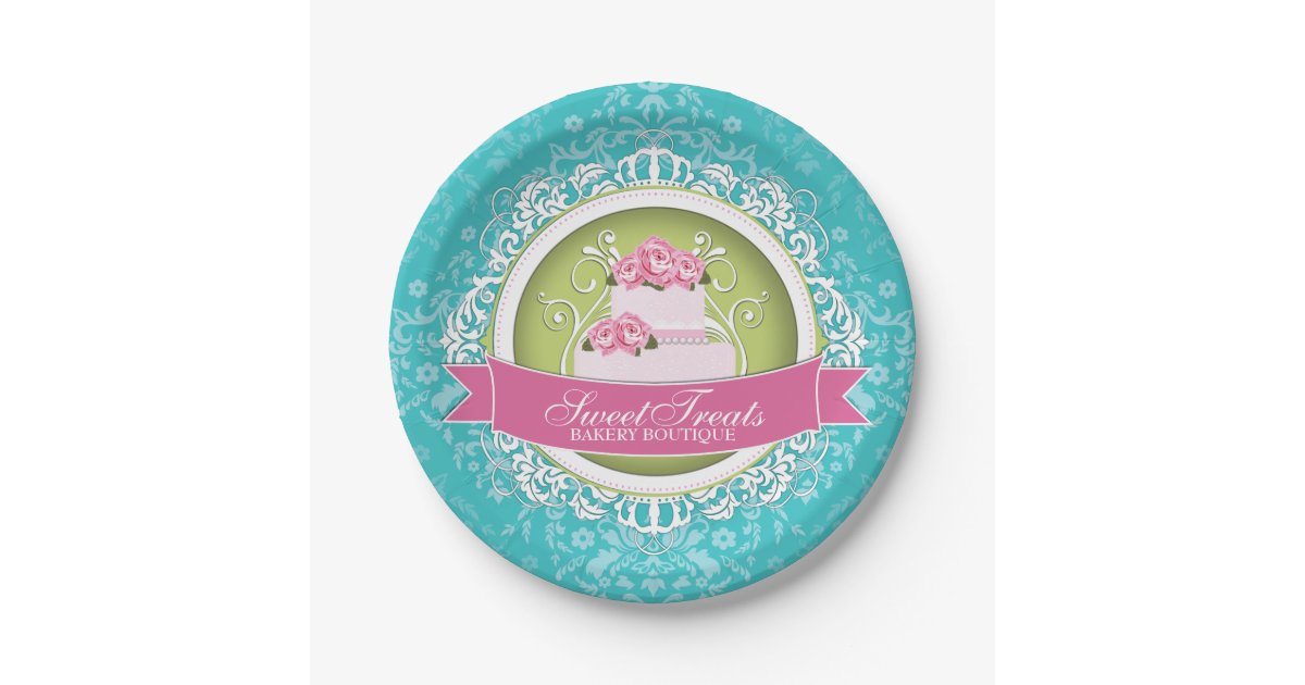 Customizable Cake Bakery Paper Plates | Zazzle
