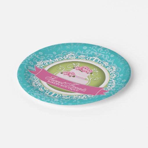 Customizable Cake Bakery Paper Plates | Zazzle