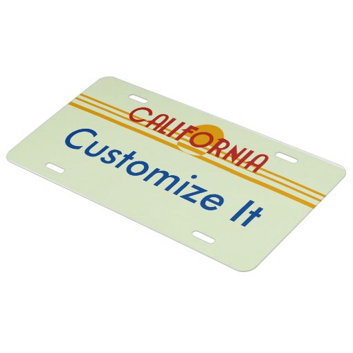 Customizable California License License Plate | Zazzle
