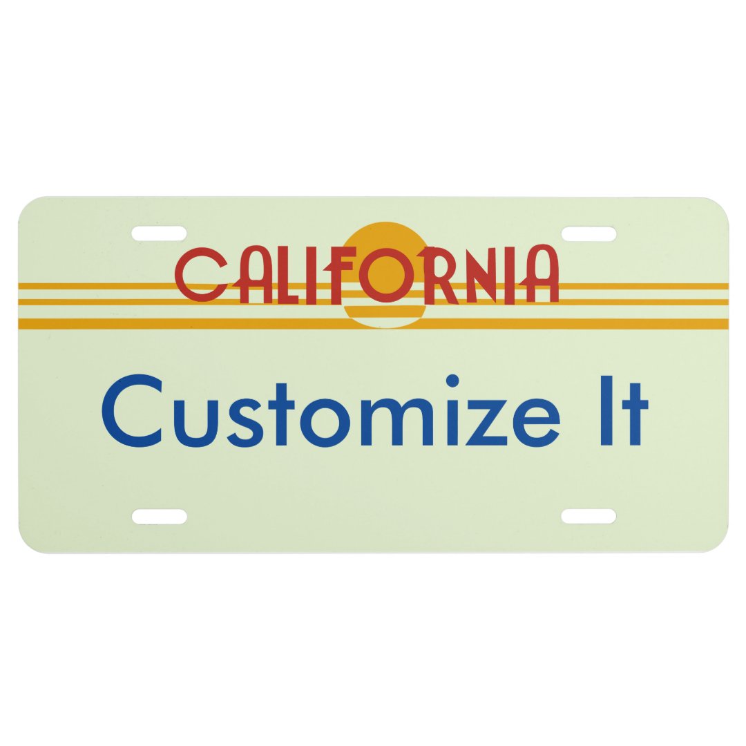 Customizable California License License Plate | Zazzle