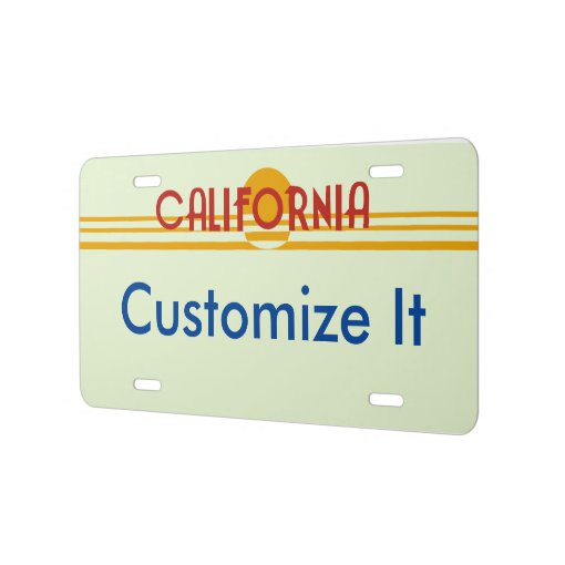 Customizable California License License Plate | Zazzle