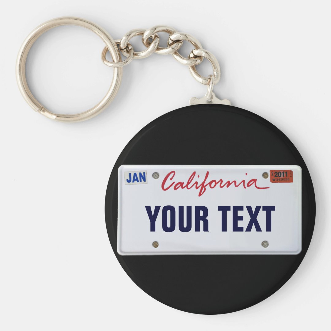 (Customizable) California License Plate Keychain | Zazzle