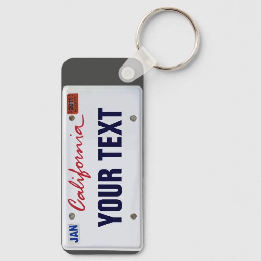 (Customizable) California License Plate Keychain | Zazzle