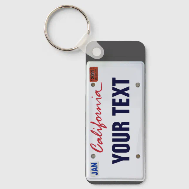 (Customizable) California License Plate Keychain | Zazzle