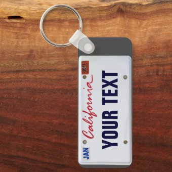 (Customizable) California License Plate Keychain | Zazzle
