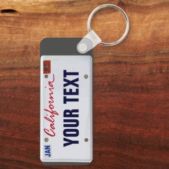 (Customizable) California License Plate Keychain | Zazzle