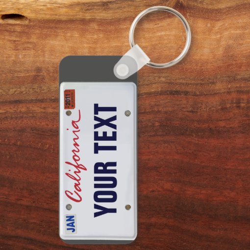 (Customizable) California License Plate Keychain | Zazzle