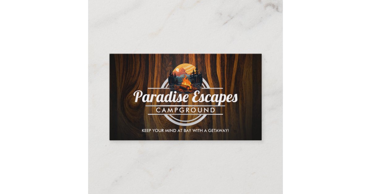 Customizable Campground business cards | Zazzle