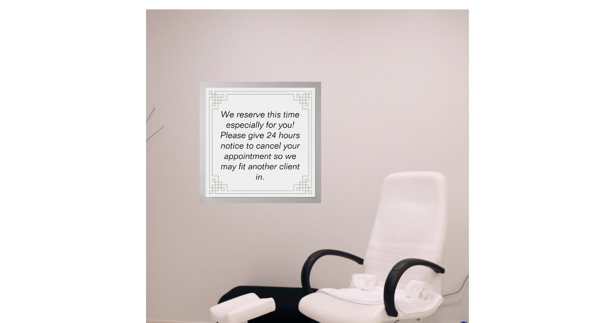 Customizable Cancellation notice/policy Poster | Zazzle
