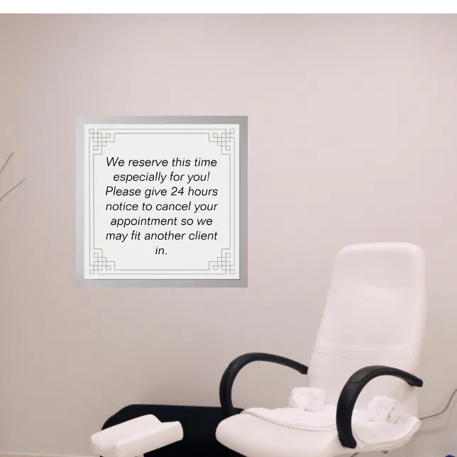 Customizable Cancellation notice/policy Poster | Zazzle