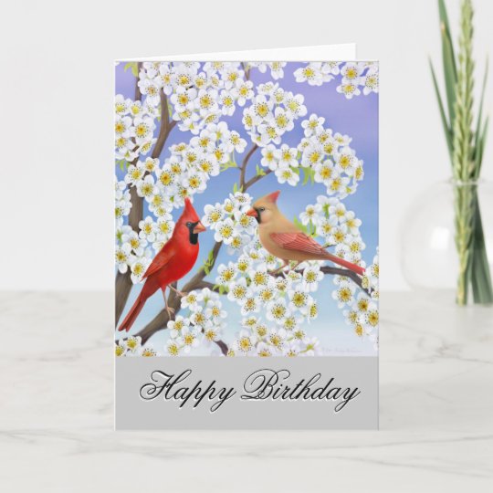 Customizable Cardinals Birthday Card | Zazzle.com