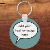 customizable cartoon speech bubble keychain | Zazzle
