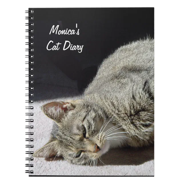 Customizable Cat Diary Notebook | Zazzle
