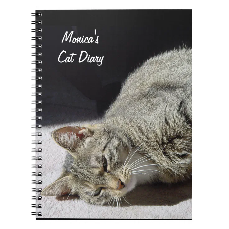 Customizable Cat Diary Notebook | Zazzle