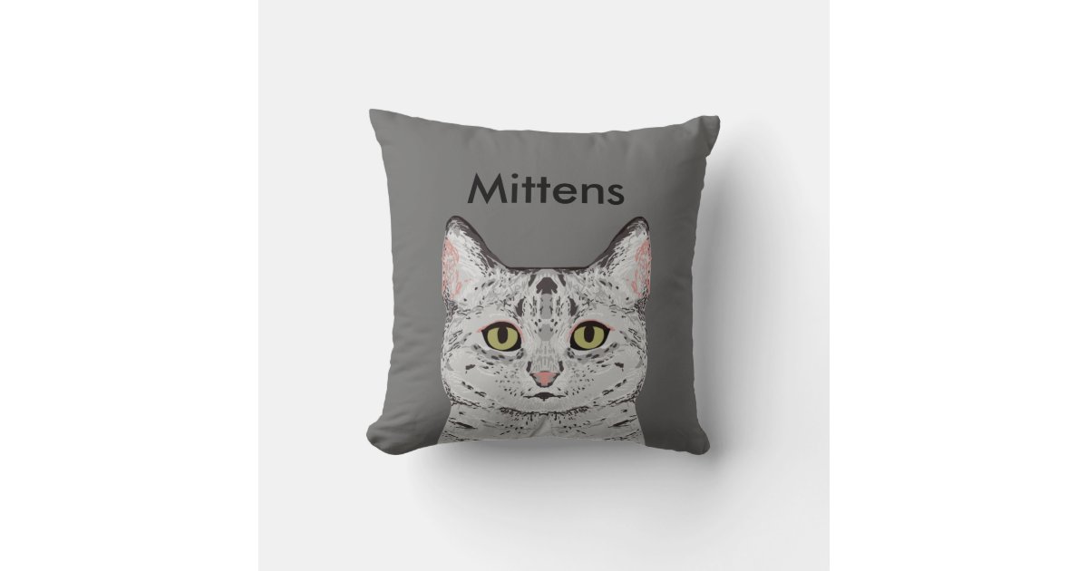 Customizable Cat Pillow - Cute Custom Cat Pillow | Zazzle