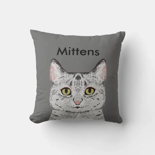 Customizable Cat Pillow - Cute Custom Cat Pillow | Zazzle